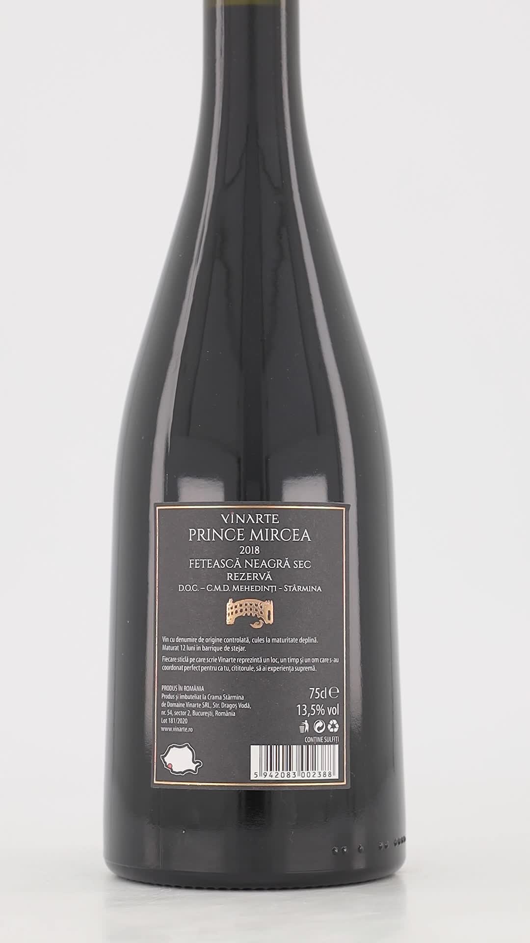 Vin Rosu Vinarte Prince Mircea Feteasca Neagra, Sec, 0.75l - eMAG.ro