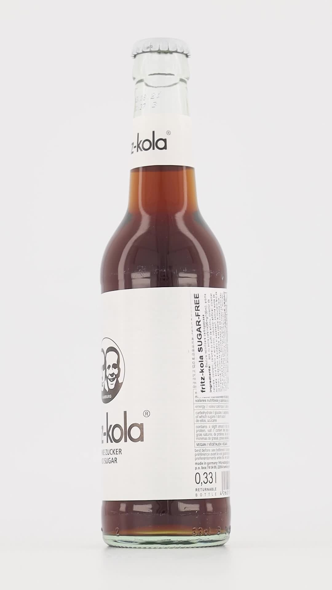 Fritz Kola, Sugar Free, 24 x 0.33l - eMAG.ro