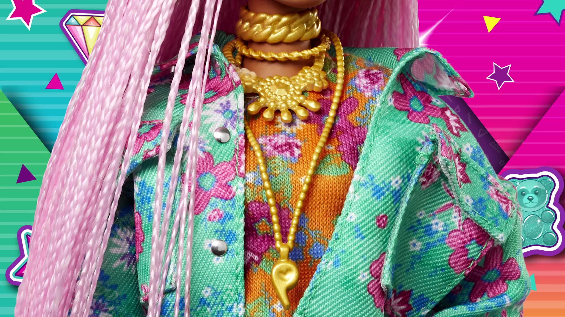 Papusa Barbie Extra Style - Codite impletite roz - eMAG.ro