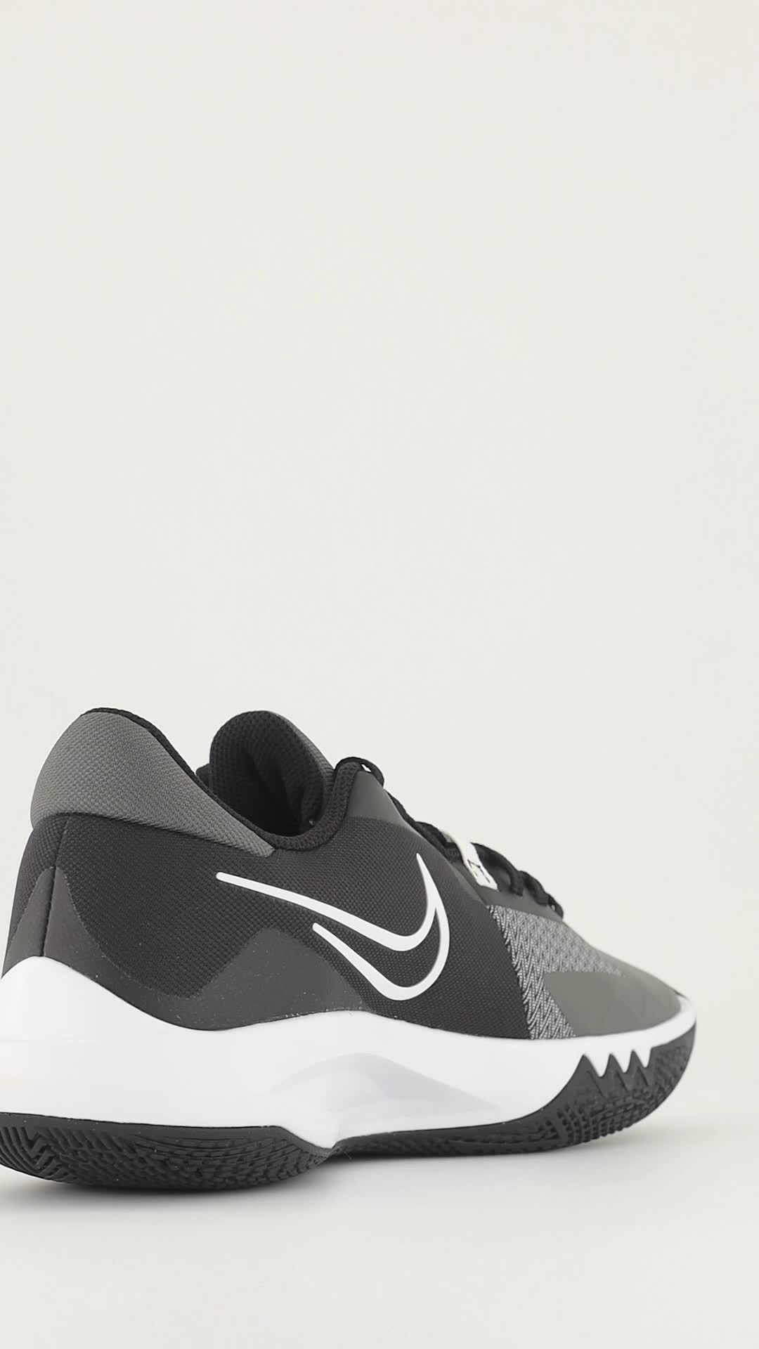 Nike, Pantofi low-cut, pentru baschet Precision VI, Alb, Negru, 11.5 ...