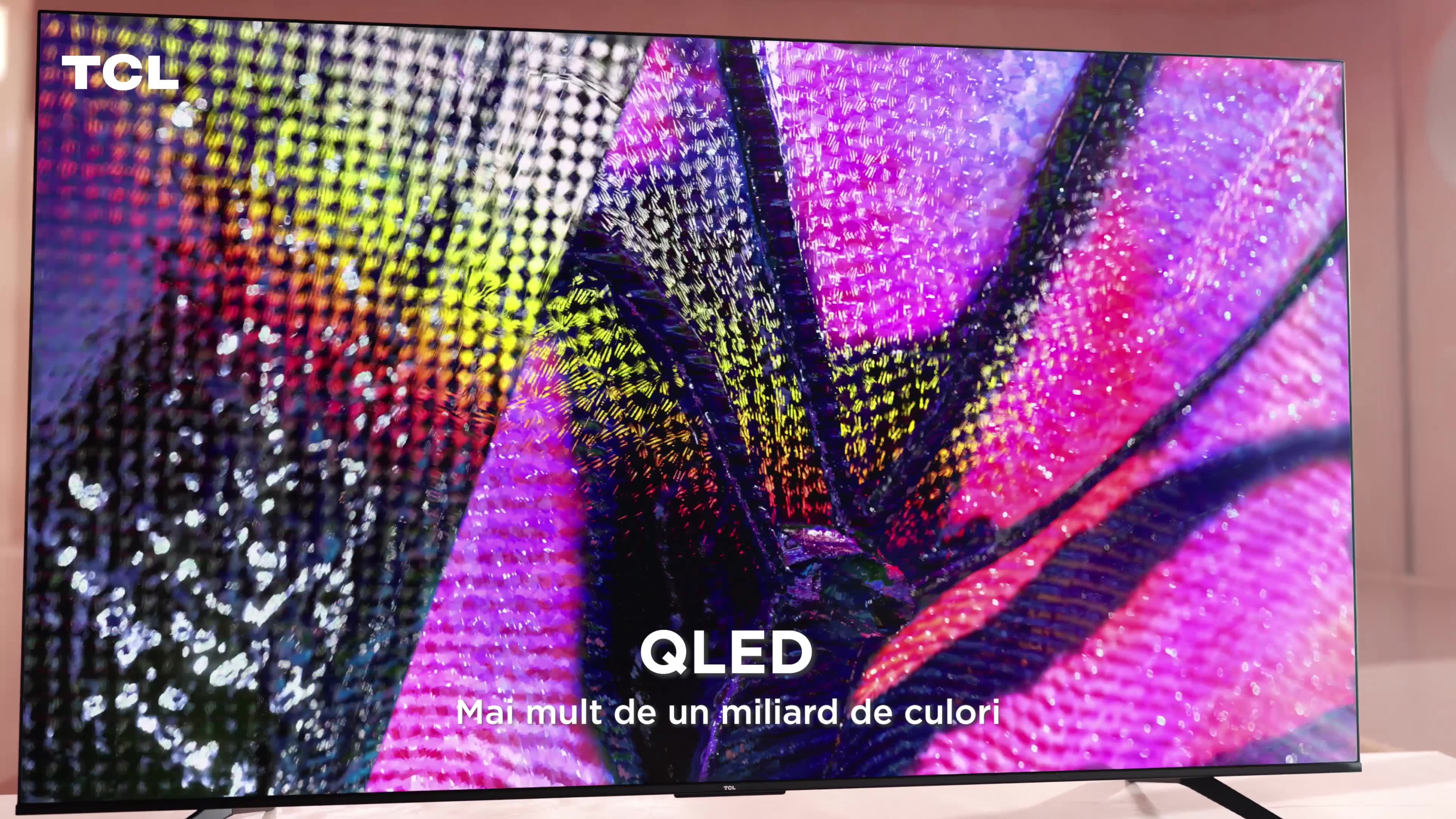 Televizor TCL QLED 55C645, 139 cm, Smart Google TV, 4K Ultra HD, Clasa ...