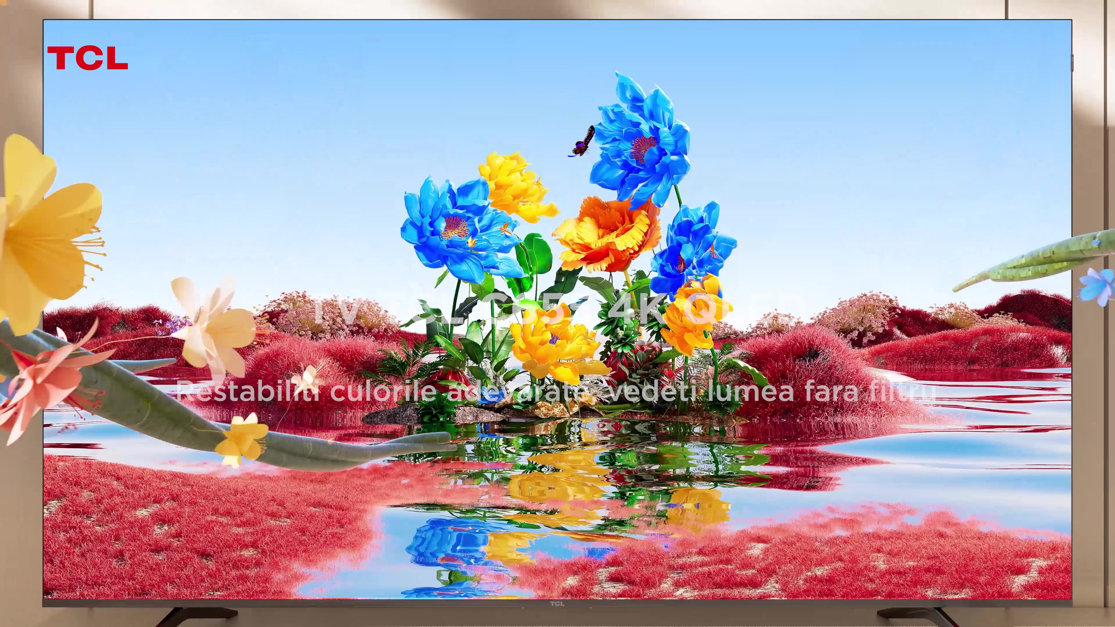 Televizor TCL QLED 43C655, 108 cm, Smart Google TV, 4K Ultra HD, Clasa F (Model 2024) - eMAG.ro