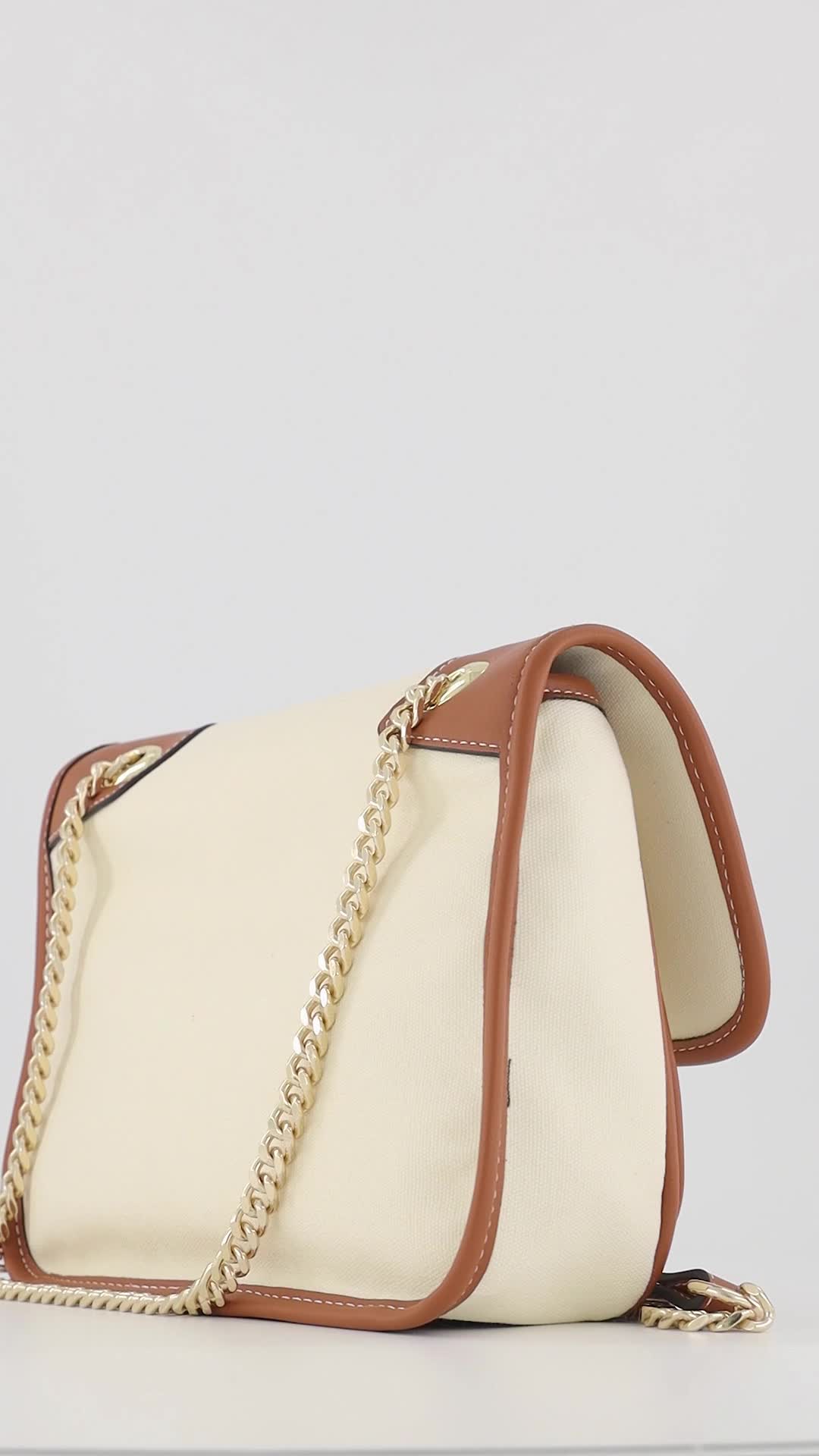 Valentino Bags, Geanta crossbody cu logo Leith, Caramel, Bej deschis ...