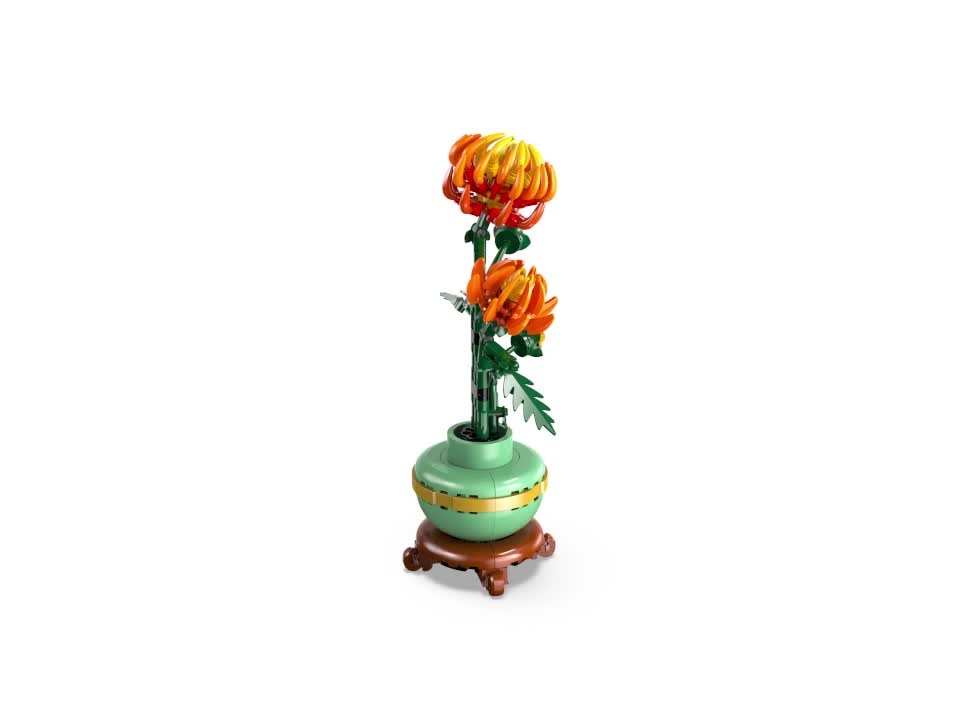 LEGO® Icons - Crizantema 10368, 278 piese, Floare Artificiala, Cadou ...
