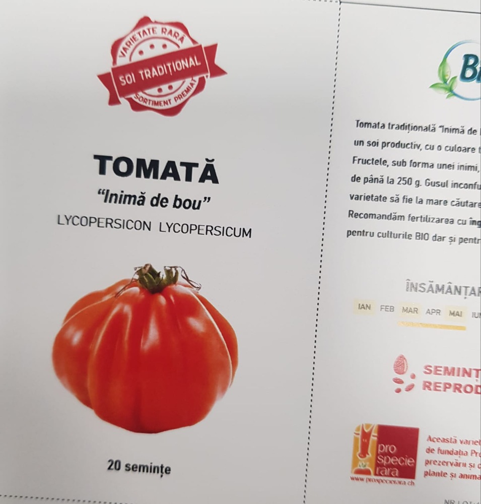 Seminte rosie "Inima de bou" - soi traditional - eMAG.ro