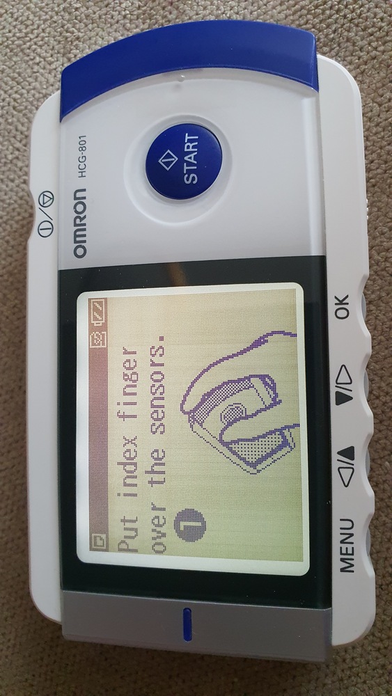 Electrocardiograf portabil Omron HCG-801, HeartScan ECG cu soft, Afisaj ...