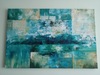 Tablou Canvas - Valuri, Mare, Abstract, Albastru, 80 x 120 cm - eMAG.ro