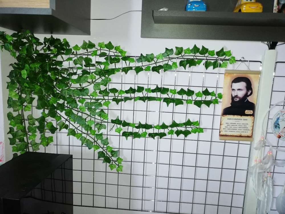 Set de 2 tufisuri de iedera artificiala, vidaXL, Plastic, 90 cm, Verde ...