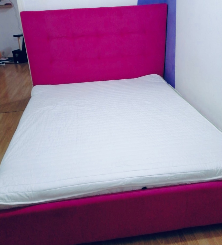 Pat tapitat Terano, material textil, somiera rabatabila inclusa ...