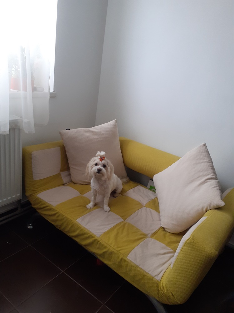 Canapea Kring Isabel, 143x90x71 cm, Galben - eMAG.ro