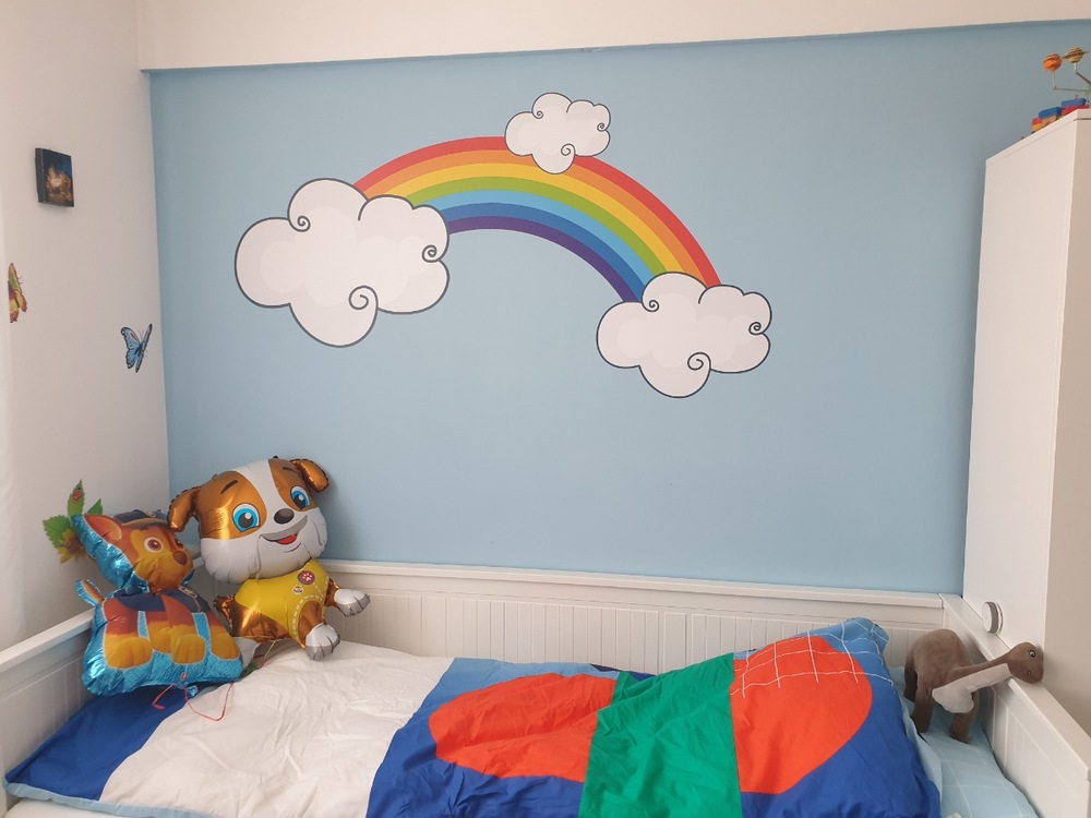 Set 9 stickere decorative tapet Curcubeu - eMAG.ro