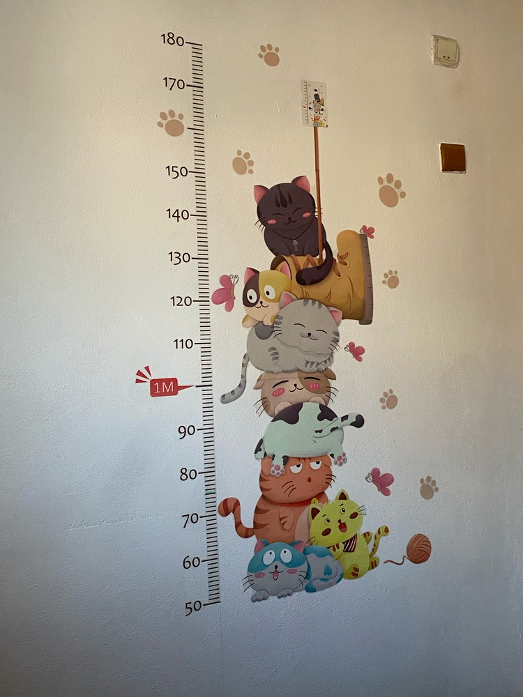 Sticker decorativ perete copii, metru, Masurare Inaltime Copii ...