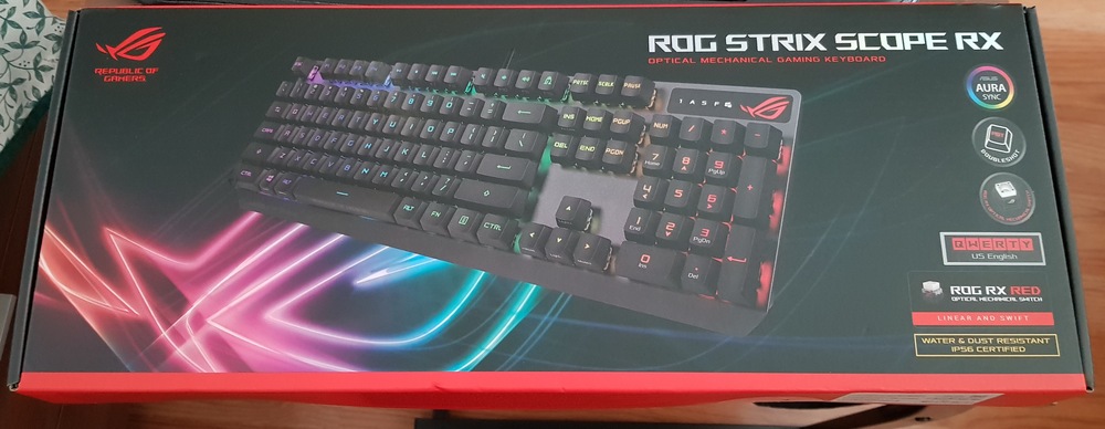Tastatura mecanica gaming Asus ROG STRIX SCOPE, RX switches PBT, Aura ...