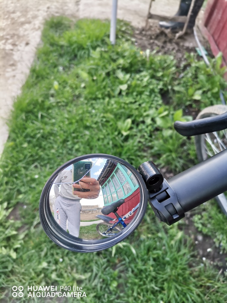 Oglinda retrovizoare pentru bicicleta, Sticla/Silicon, Ajustare 3D, 360 ...