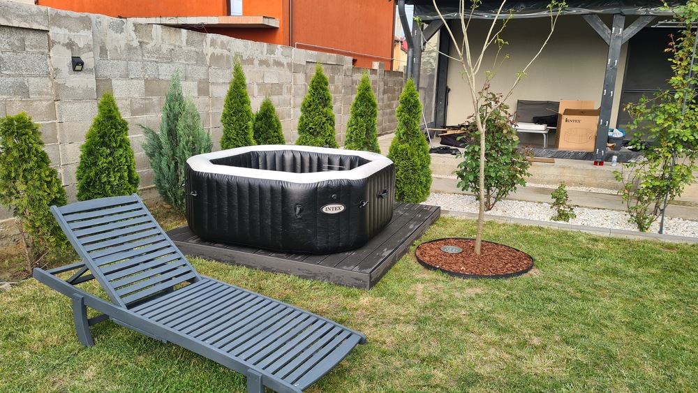 Jacuzzi gonflabil PureSpa Onyx Black Bubble Deluxe Intex 28462 ...