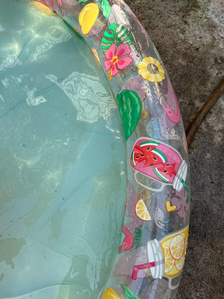 Piscina gonflabila Intex - So Fruity, cu minge si colac, 122 x 25 cm ...