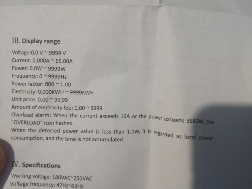 Priza cu Contor de Energie, Display Luminat LCD, Monitorizare Consum ...