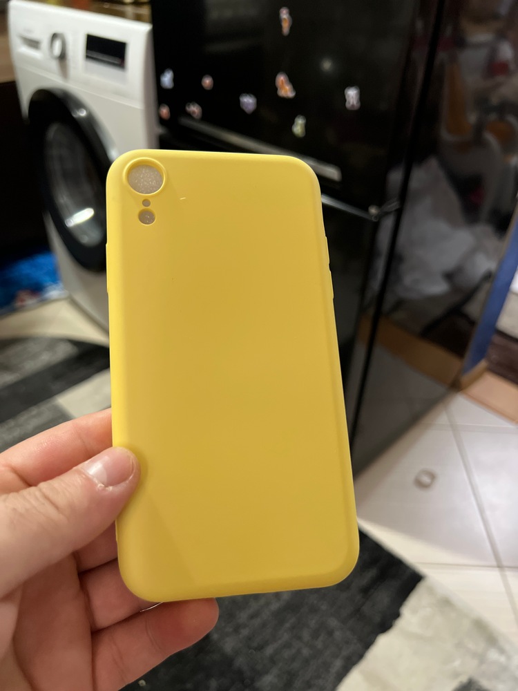 Husa Compatibila cu Apple, iPhone XR, silicon, microfibra, Galben ...