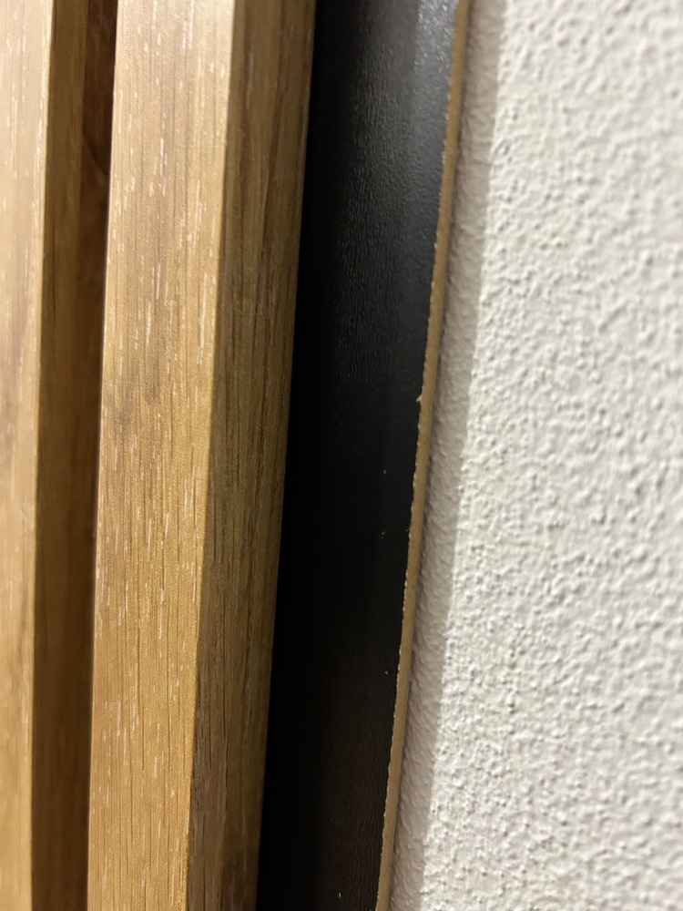 Panou riflaj decorativ pe placa HDF, Lameo, 275 cm, 30 cm, negru mat ...