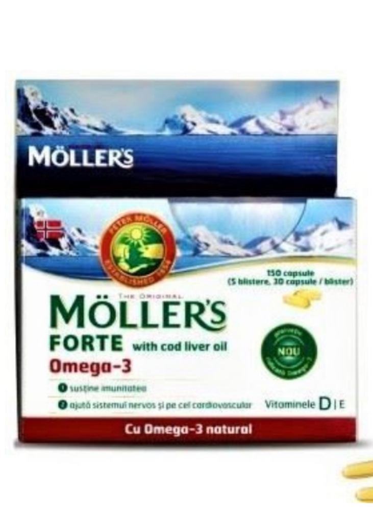 Ulei de ficat de cod Moller’s, 120 capsule - eMAG.ro