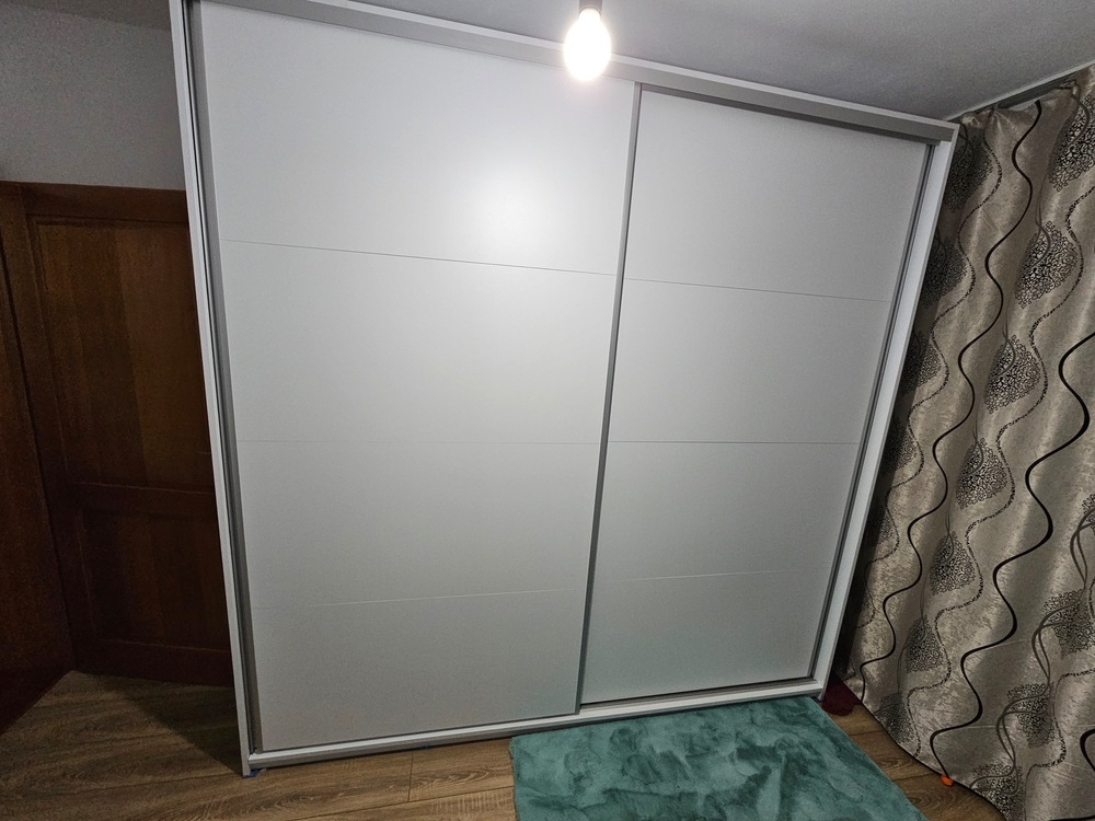 Dressing cu usi glisante 4f, Alb, H 240 x L 240 x A 60 cm, PAL 18 mm ...