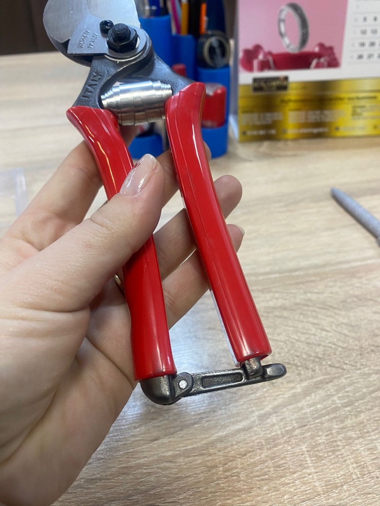 Foarfeca profesionala Kuker 72 cu dubla taiere de 3 cm, 400 gr, rosu ...