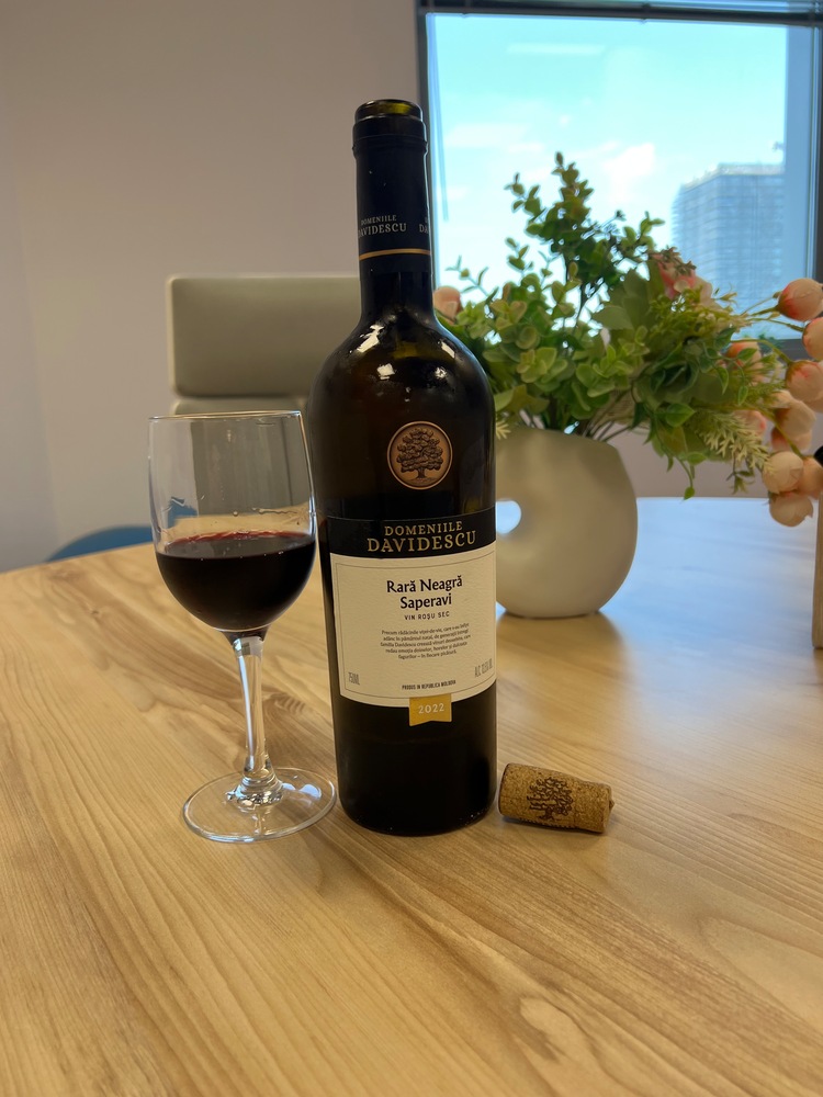 Vin Rosu Domeniile Davidescu, Rara Neagra & Saperavi, Sec, 0.75L - eMAG.ro