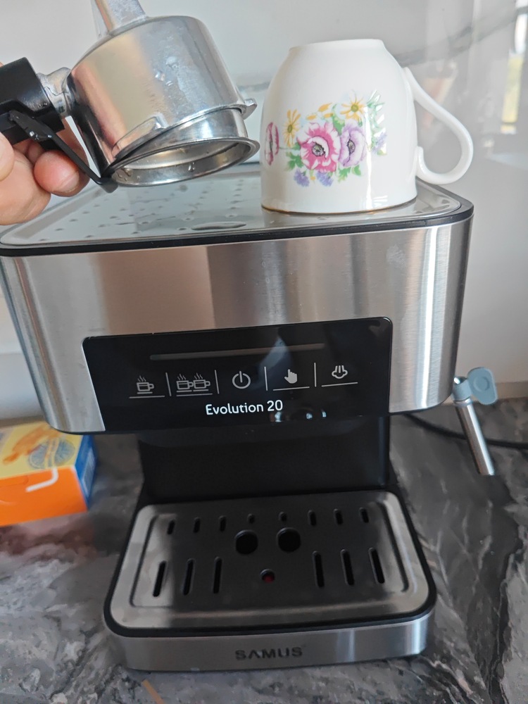 Espressor manual Samus EVOLUTION 20, 850 W, 20 bar, 1.6 L, Panou touch control, Duza capuccino ...