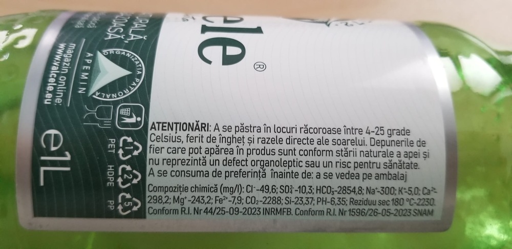 Apa Minerala Valcele, Natural Carbogazoasa, 9 x 1L - eMAG.ro