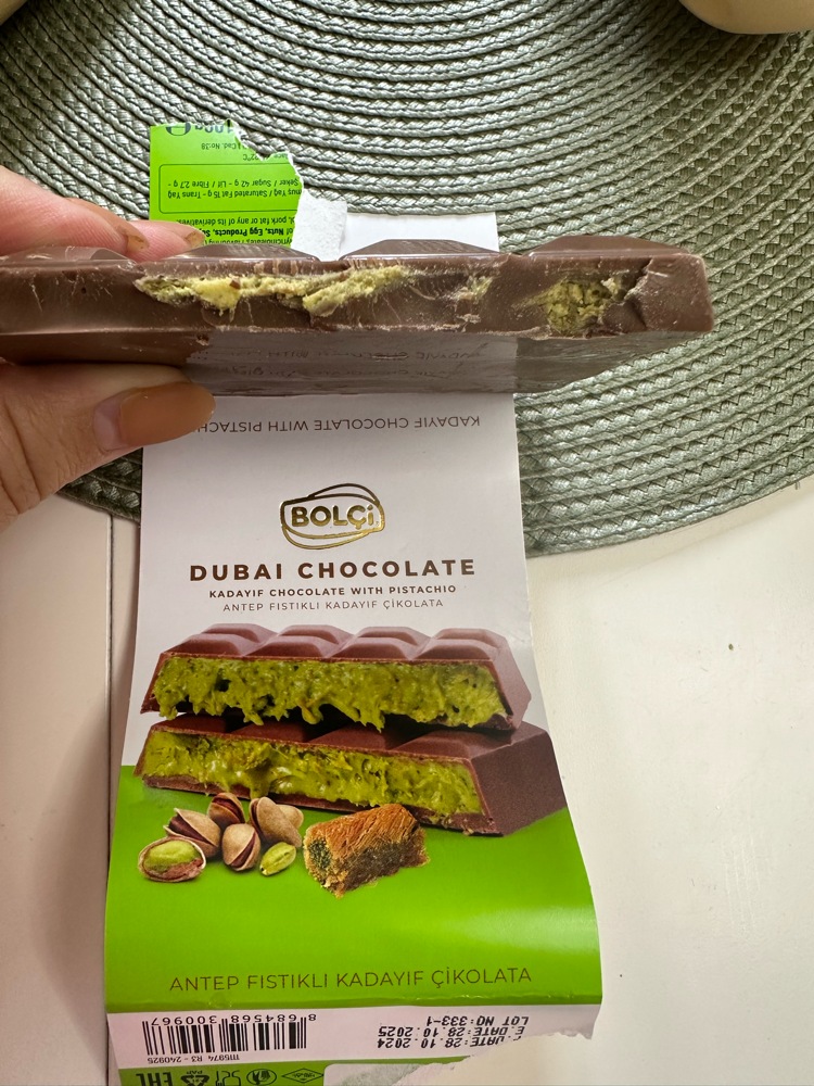 Ciocolata Fistic si Cataif Bolci 100g, Ciocolata Dubai - eMAG.ro