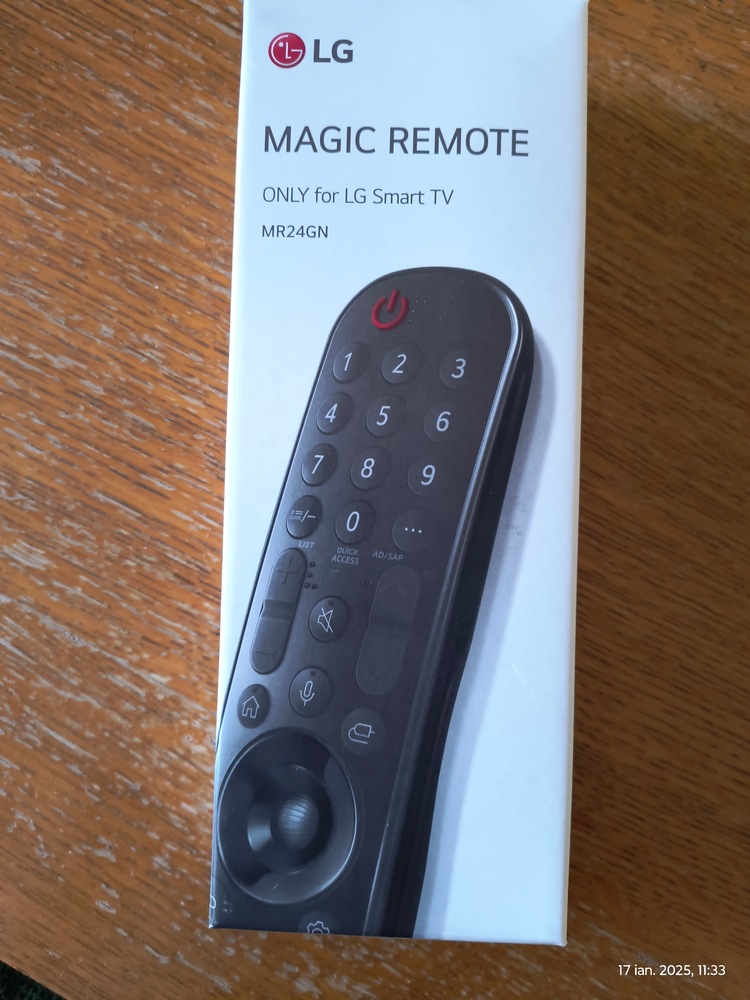 Telecomanda LG Magic Remote MR24GN - compatibila gama LG TV 2024, 2023, 2022 - eMAG.ro