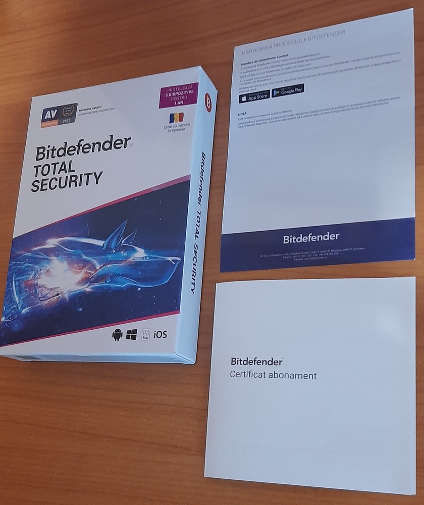 Bitdefender Total Security - 1 an, 5 dispozitive, retail - eMAG.ro