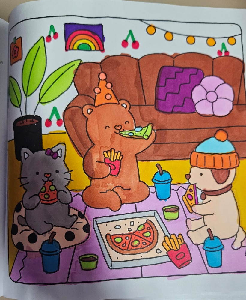 Carte de Colorat, Cozy Friends, Coperta Cartonata, Desene Animale ...