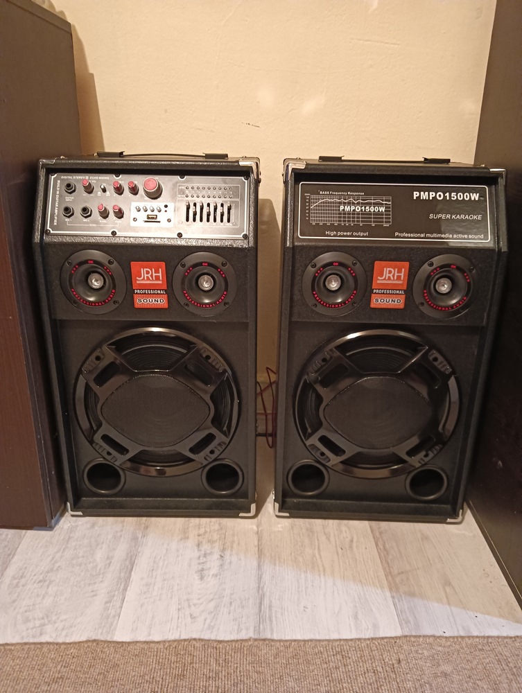 Set Boxe Profesionale JRH cu Microfon Wireless inclus, Telecomanda ...