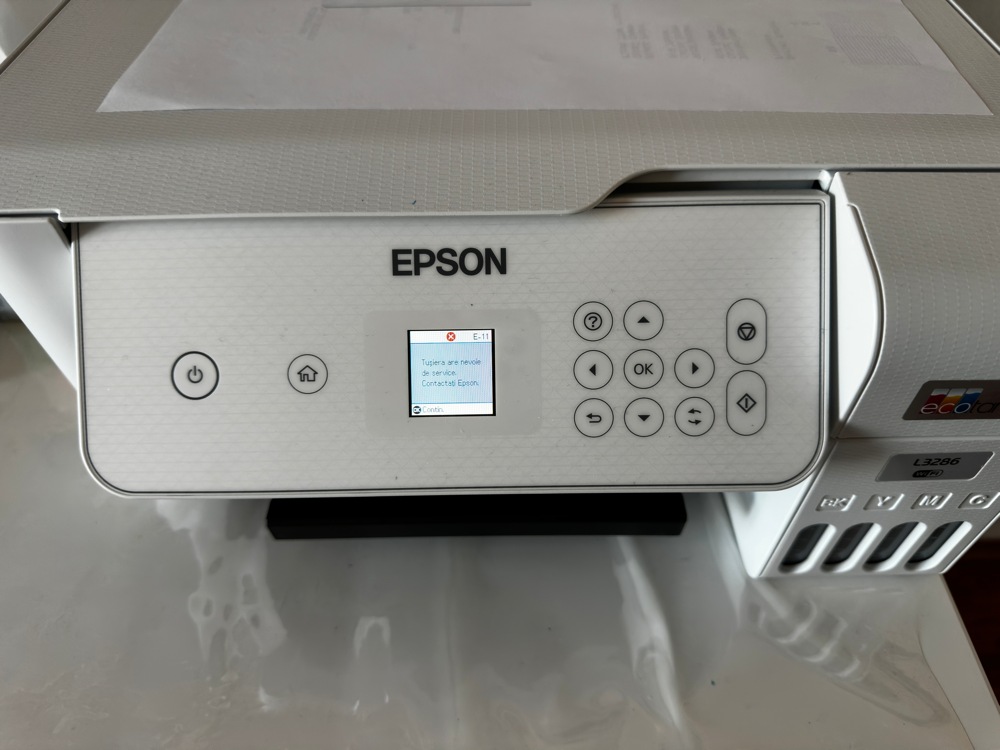 Multifunctional inkjet color CISS Epson EcoTank L3280, A4, Color, 10 ppm, USB, Wireless Negru ...