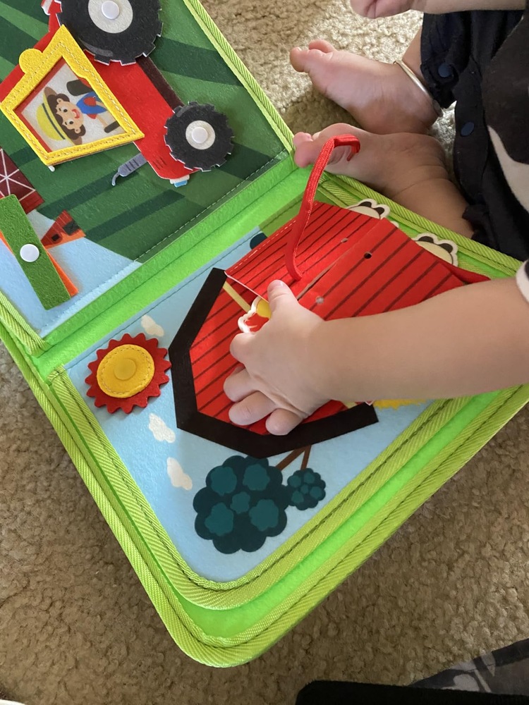 Jucarie interactiva Montessori 20-IN-1, Busy Board Ferma, Pawlisor ...
