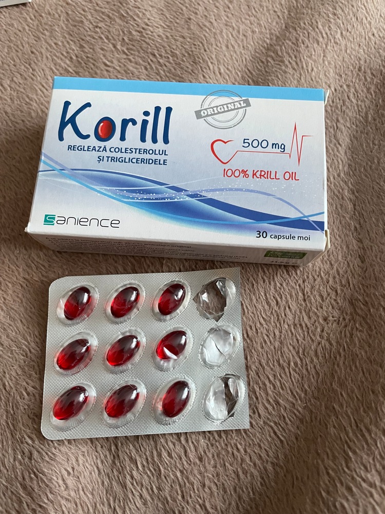 Korill, Sanience, ulei de krill cu fosfolipide, astaxantină și acizi ...