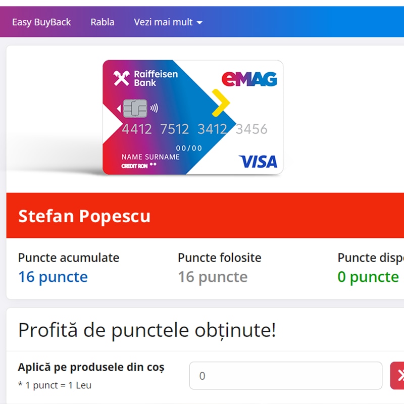 Card Cumparaturi eMAG de la Raiffeisen Bank - eMAG.ro