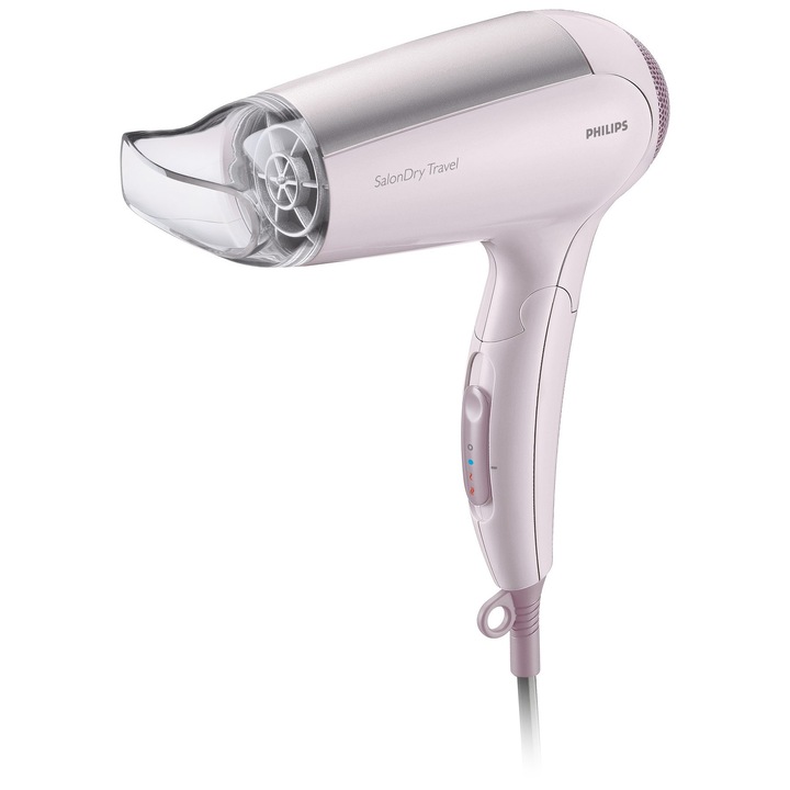 Uscator Philips HP4940, 1600 W, 3 trepte, roz - eMAG.ro