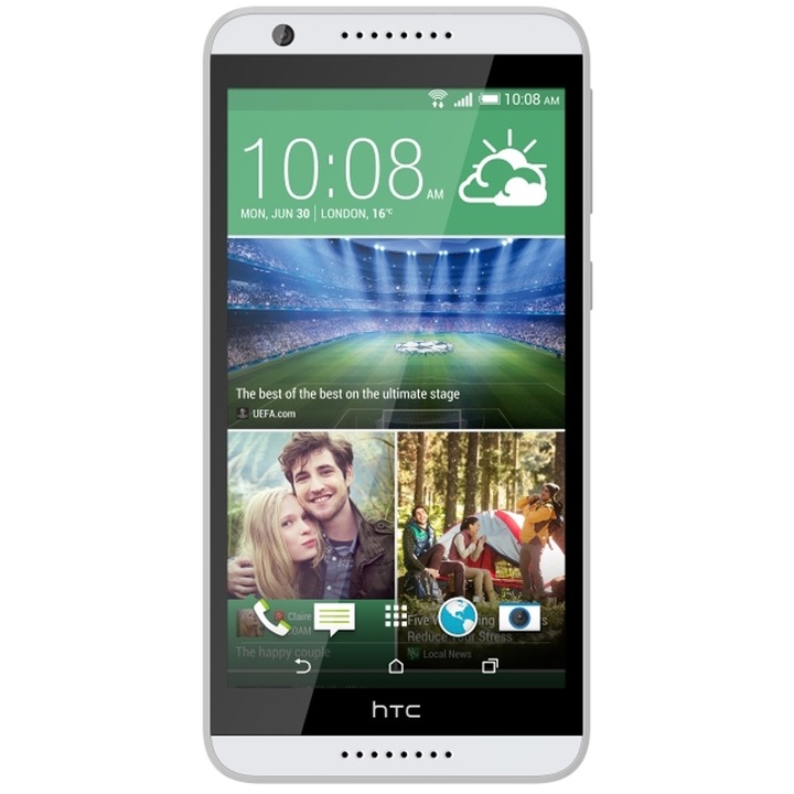 Telefon mobil HTC Desire 820, 16GB, 4G, White Grey - eMAG.ro