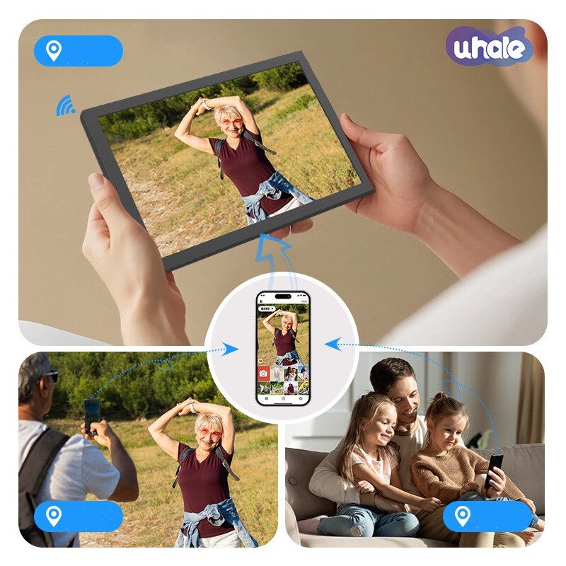 Rama foto digitala Wi-Fi cu ecran IPS HD, 10.1 inch LSC, afiseaza poze ...