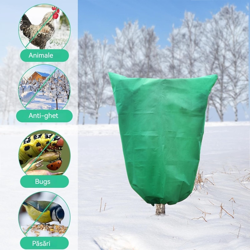 Set 2 Husa Anti-inghet pentru Plante, YSBER®,120x180cm, 70g/m² Punga ...