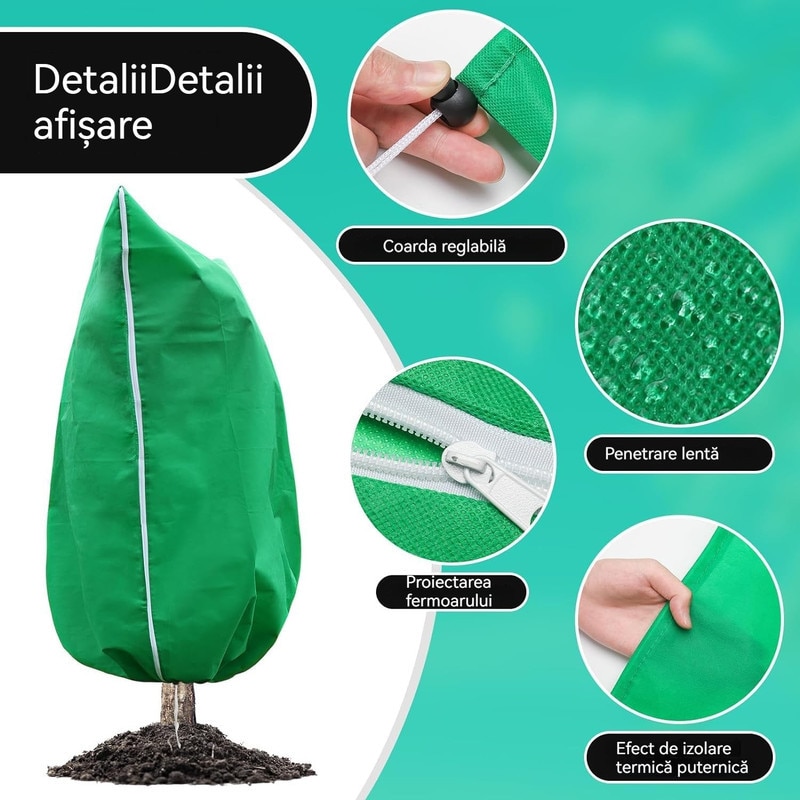 Set 4 Husa Anti-inghet pentru Plante, YSBER®,80x120cm, 70g/m² Punga ...