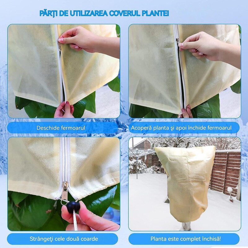 Set 2 Husa Anti-inghet pentru Plante, YSBER®,120x180cm, 70g/m² Punga ...