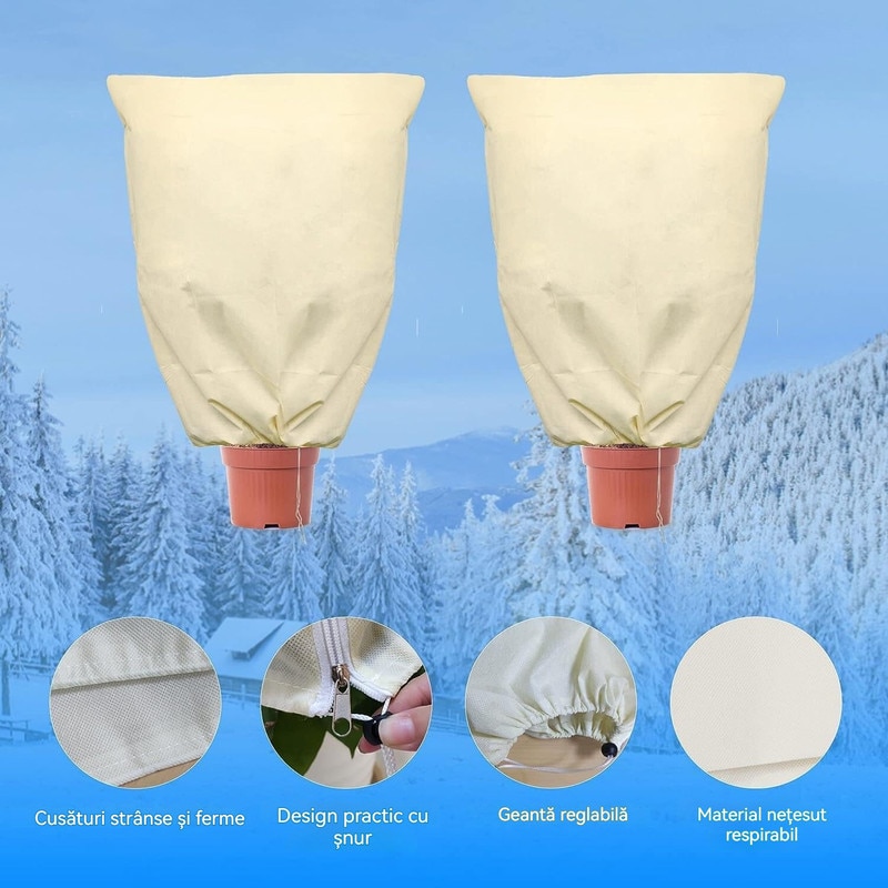 Set 2 Husa Anti-inghet pentru Plante, YSBER®,120x180cm, 70g/m² Punga ...