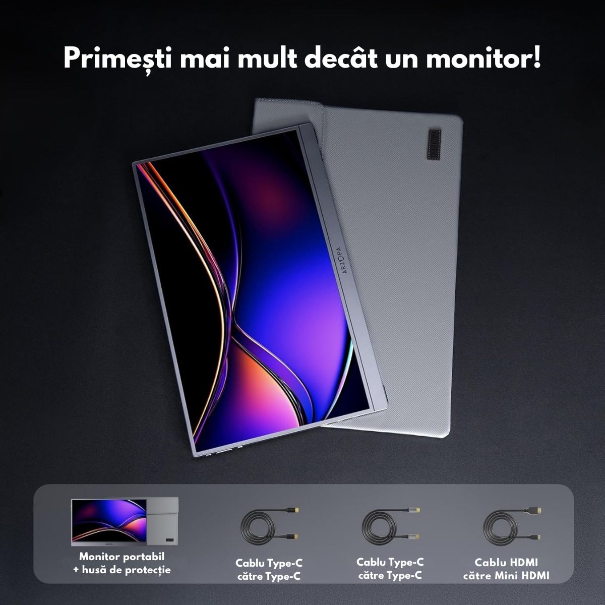 Monitor Portabil de 13,3" inch, Ecran OLED, 1920*1080, Ultra-portabil ...