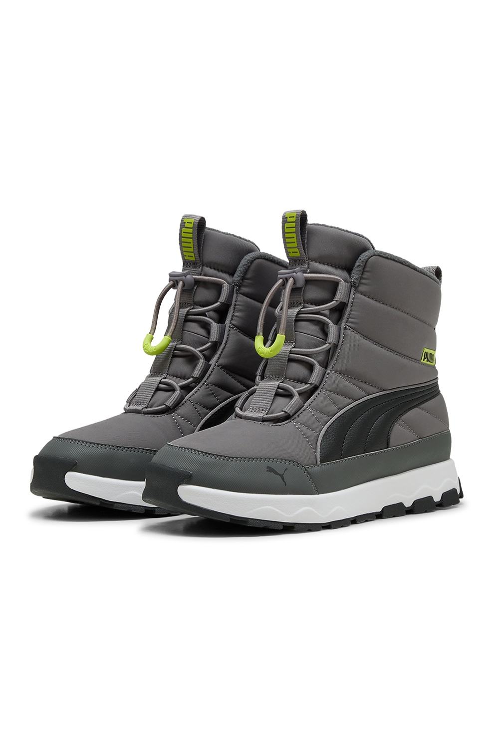 Puma, Ghete cu logo Evolve, Gri inchis, 35.5 EU - eMAG.ro