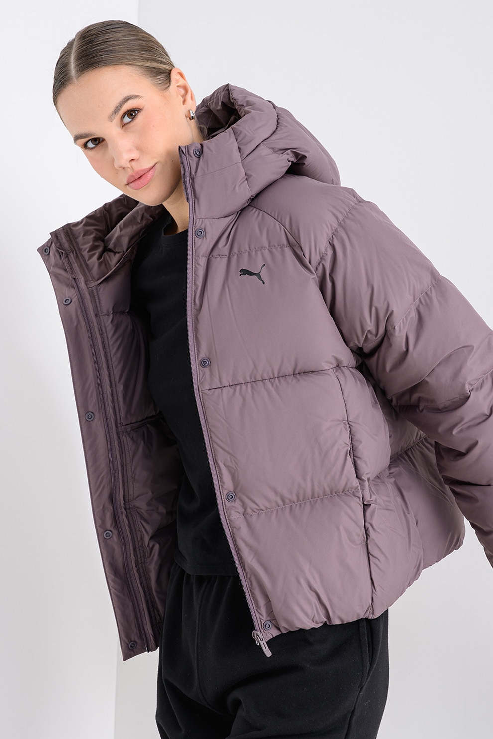 Puma, Geaca matlasata cu umplutura de puf si gluga - eMAG.ro