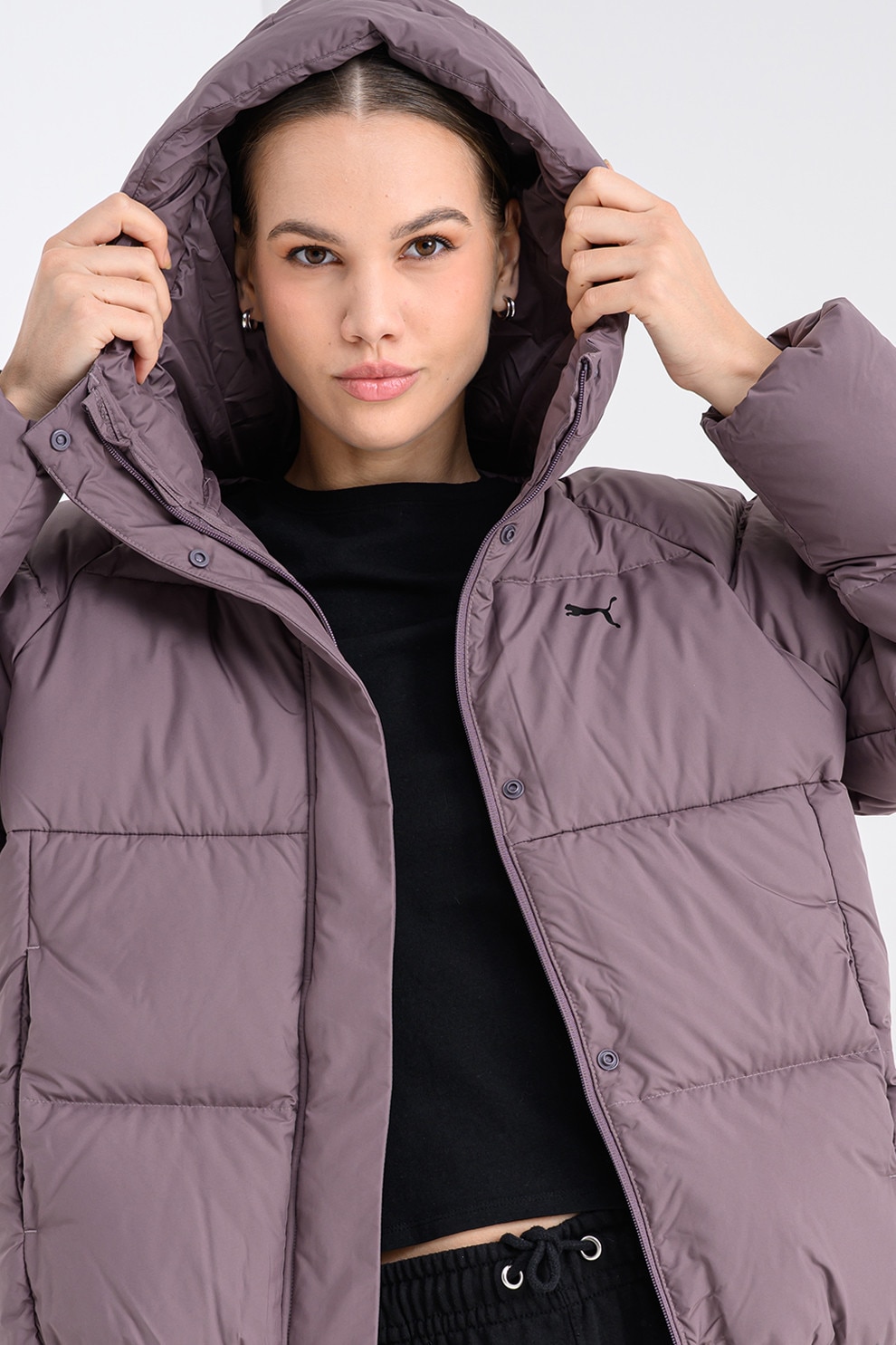 Puma, Geaca matlasata cu umplutura de puf si gluga - eMAG.ro