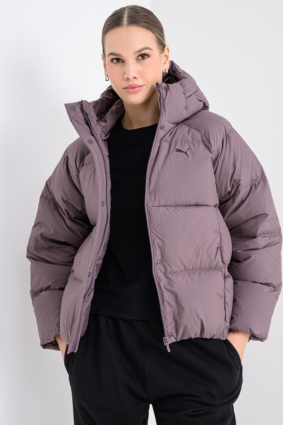 Puma, Geaca matlasata cu umplutura de puf si gluga - eMAG.ro